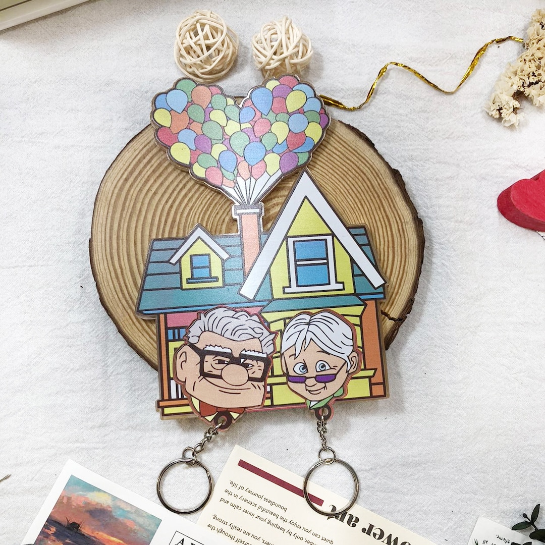 Carl and Ellie Mica Keychain, up Her Carl Keychain, Carl Ellie Keychain ...