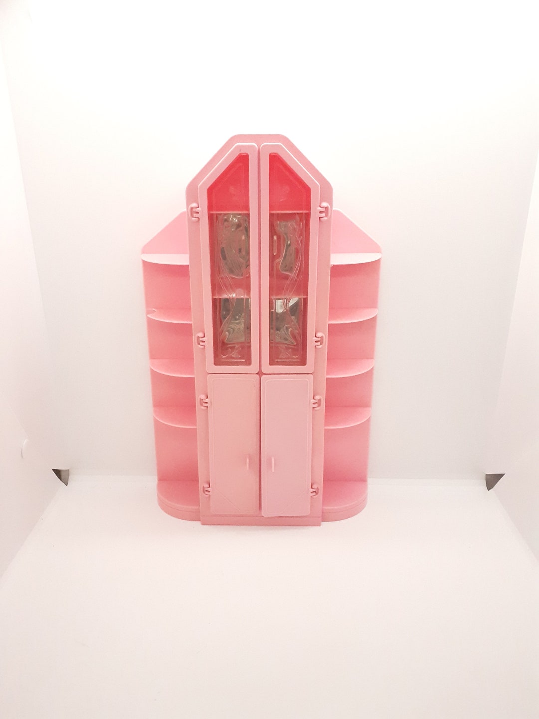 Vintage Mattel 1987 Sweet Roses Barbie Cabinet 3 Piece Wall Buffet Unit ...