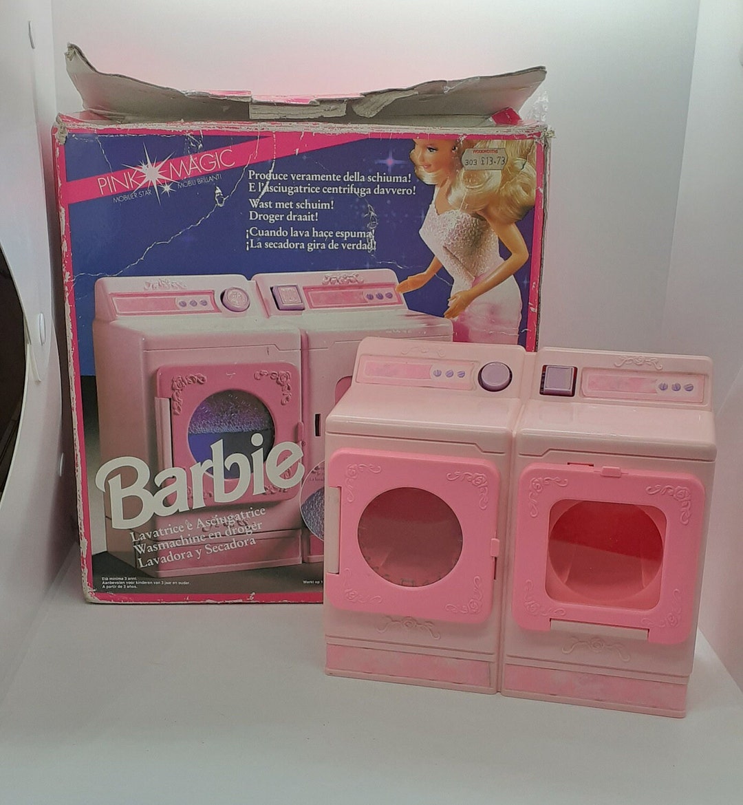 Vintage Barbie Sweet Roses Washer Dryer Washing Machine Original Box ...