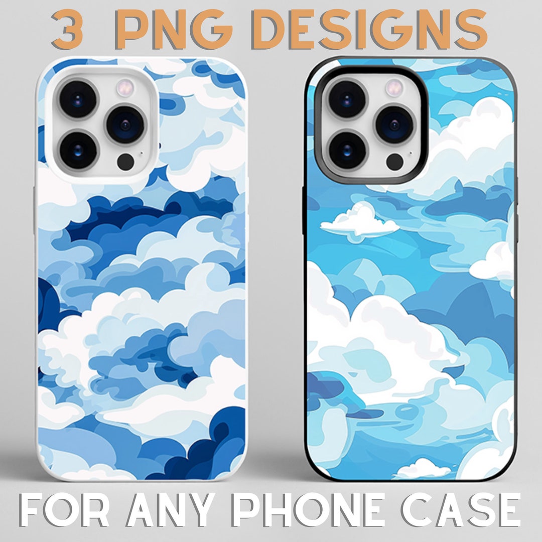 Blue Clouds - 3 PNG Files of Blue Cloudy Sky, Perfect for Stickers ...