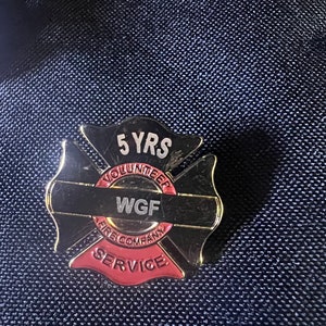 Volunteer Fireman's Years of Service Pins - Etsy