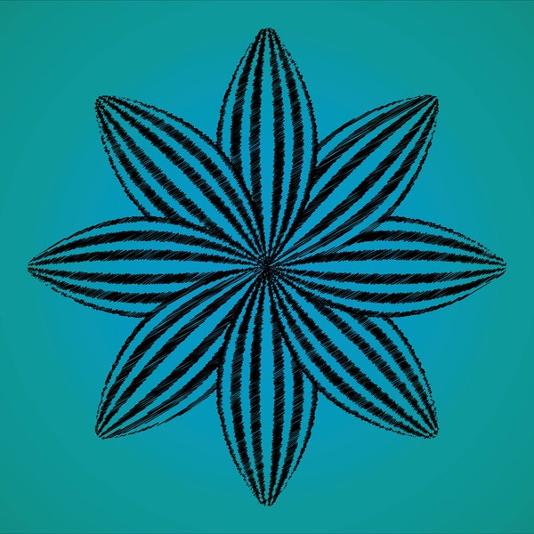 Scribble Flower Art - Etsy