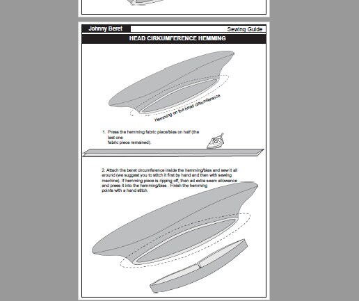 Johnny French Beret Sewing Pattern / Universal Size / Instant Delivery ...