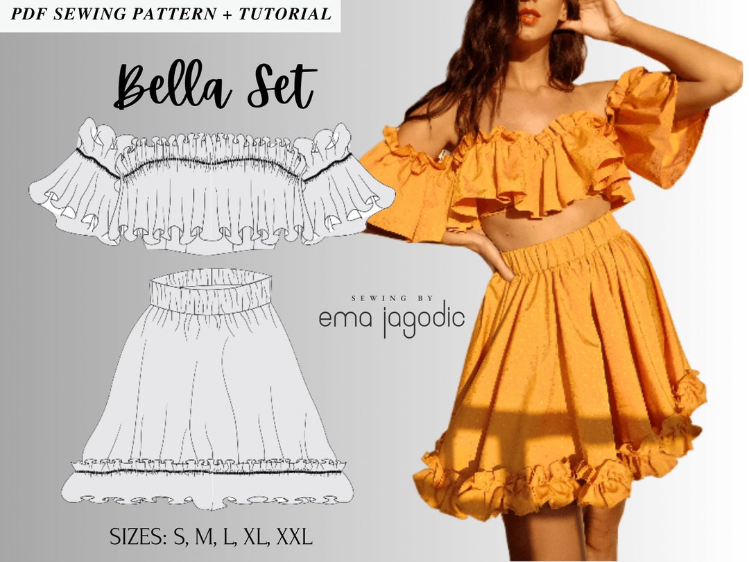 BELLA Dress Sewing Pattern for Women / Pdf Sewing Pattern / in 5 Sizes ...