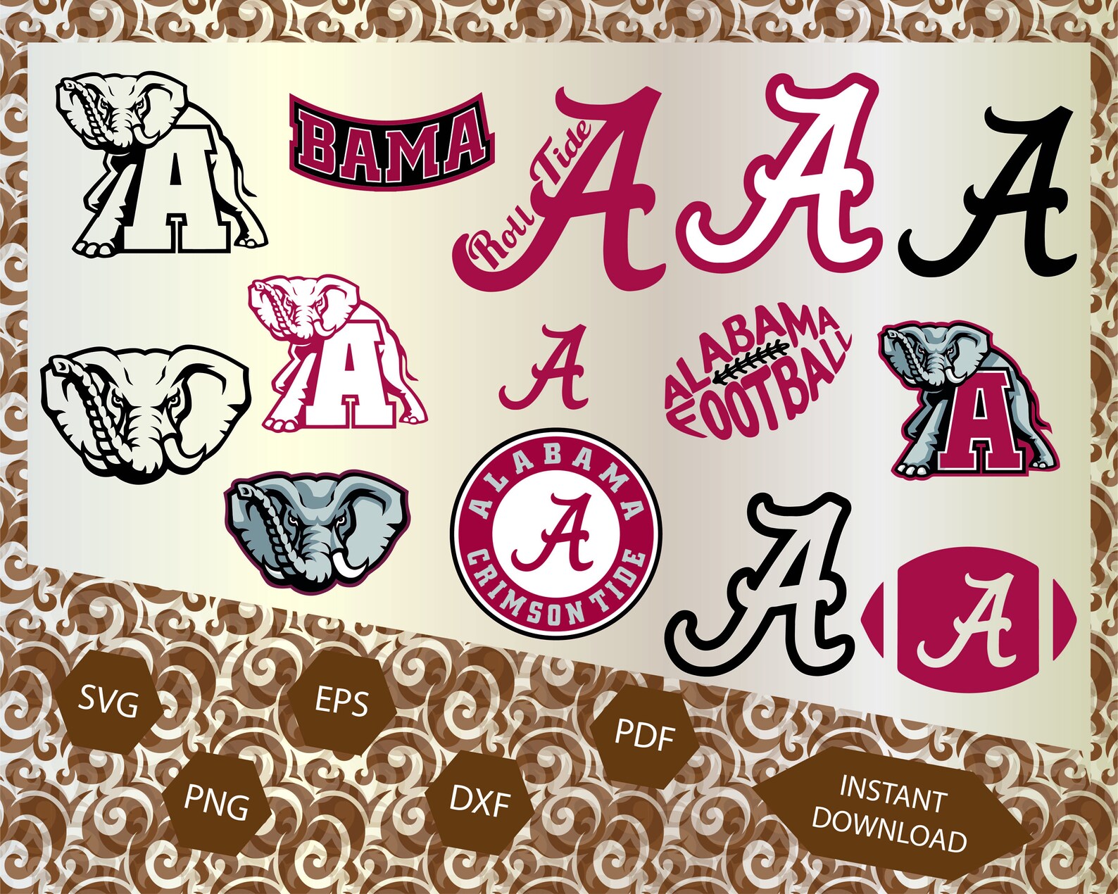 Alabama Svg, Alabama Png, Roll Tide Svg, Alabama Football Svg, Alabama ...