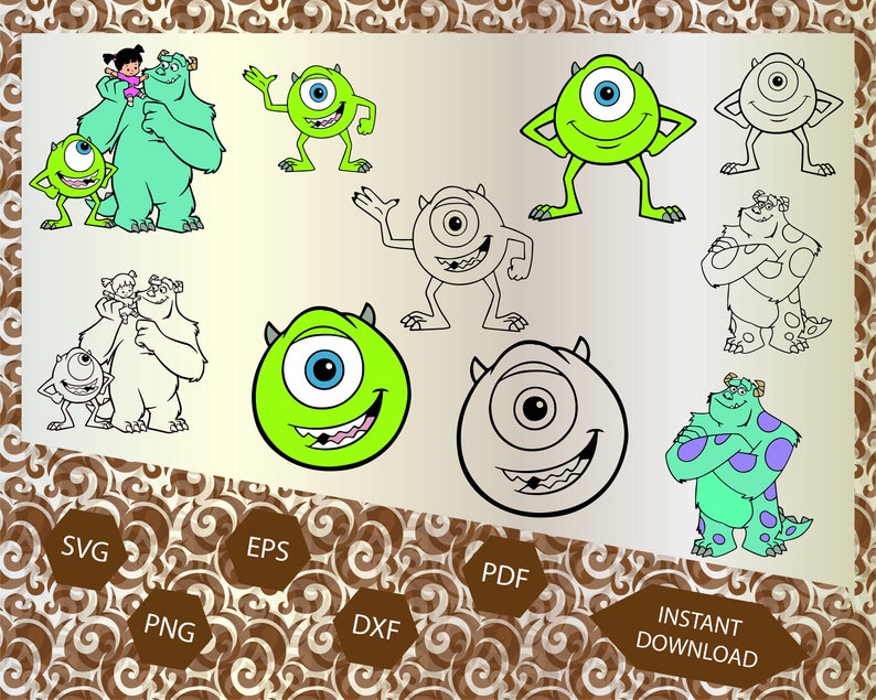 Monsters Svg, Characters SVG, Monsters for Cricut, Monsters Head Svg ...