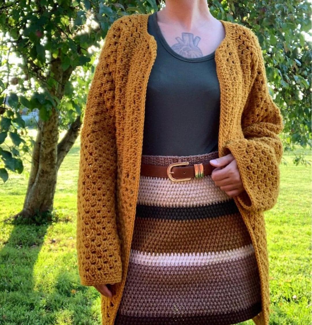 Crocheted Oversized Hexagon Cardigan - Etsy