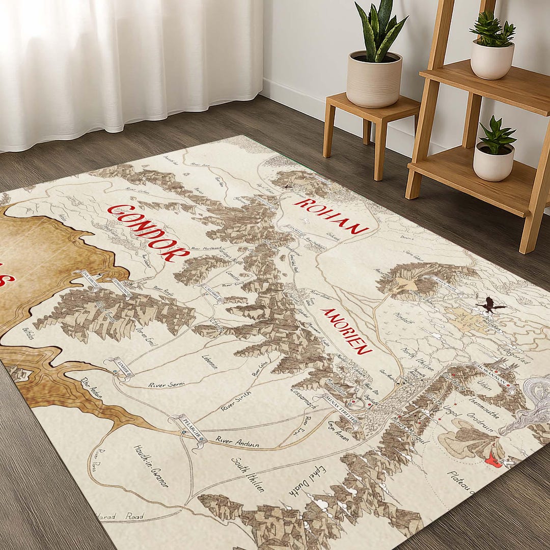 Gondor Map, Rohan, Anorien, Middle Earth, Minas Tirith, Mordor Poster ...
