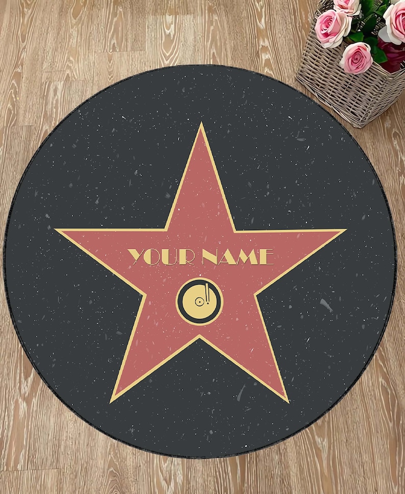 Custom Hollywood Walk of Fame Rugs, Fame Rug, Personalized Rug ...