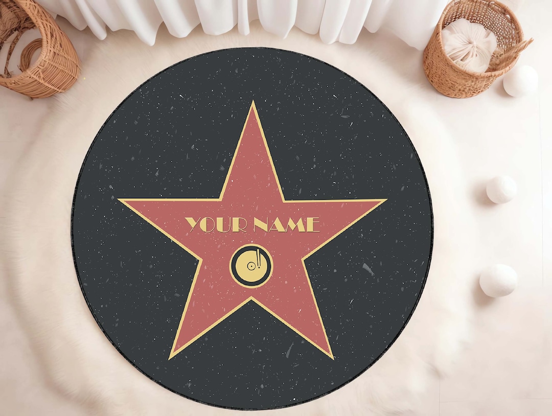 Custom Hollywood Walk of Fame Rugs, Fame Rug, Personalized Rug ...
