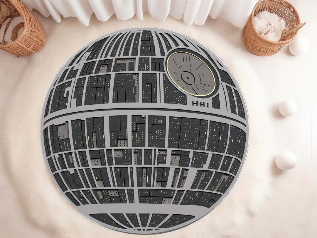 Star Wars Death Star, Star Wars Rugs, Starwars Patterned Rug ,star Wars ...