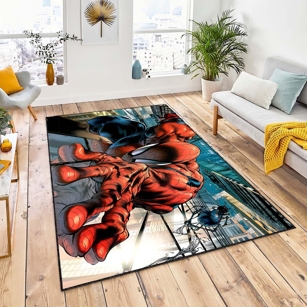 Spiderman Rug, Spiderman Comic Area Rugs, Comic Book Rug, Spider Man ...