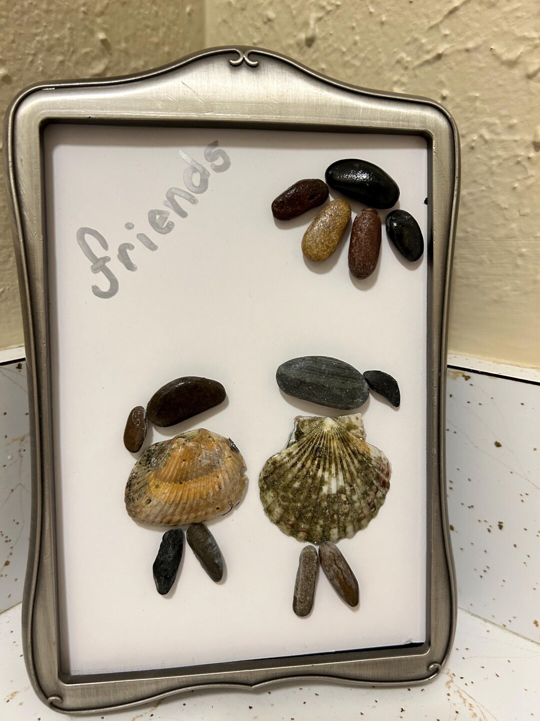 Friendship Rock Art in Metal Vintage Frame - Etsy