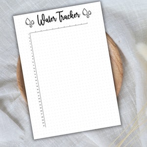 Water Tracker Bullet Journal A5 Printable Page Monthly Water Log Daily ...