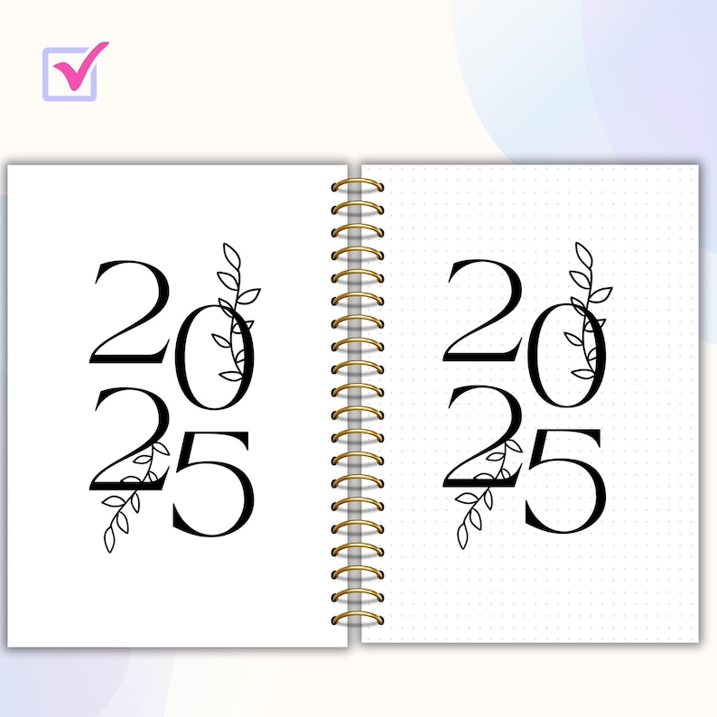 2025 Cover Page Bundle Bullet Journal Starter Pack 2025 Title Page 2025 ...
