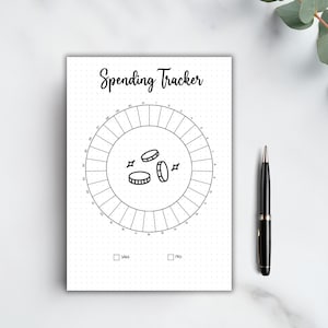 Spending Tracker Wheel Bullet Journal PDF Finance Tracker Budgeting ...