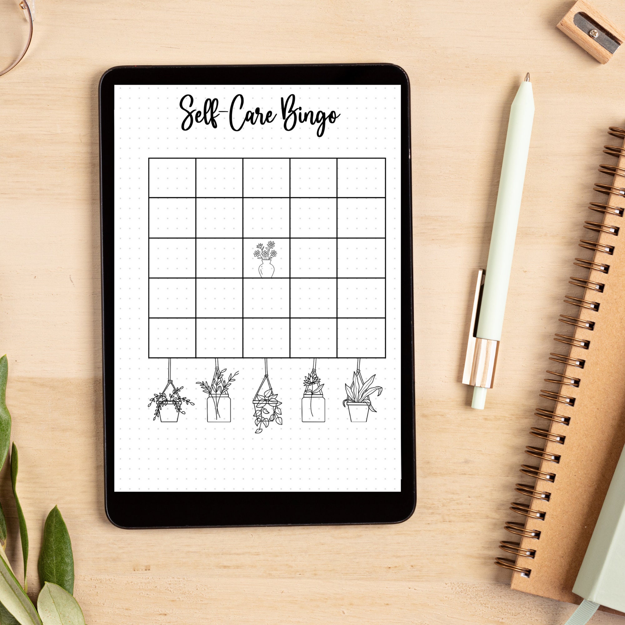 Self Care Bingo Bullet Journal A5 Printable Digital Self Care Tracker ...