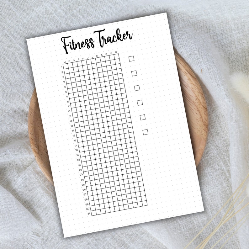 Fitness Tracker Bullet Journal PDF Workout Tracker Health Tracker Yeary ...