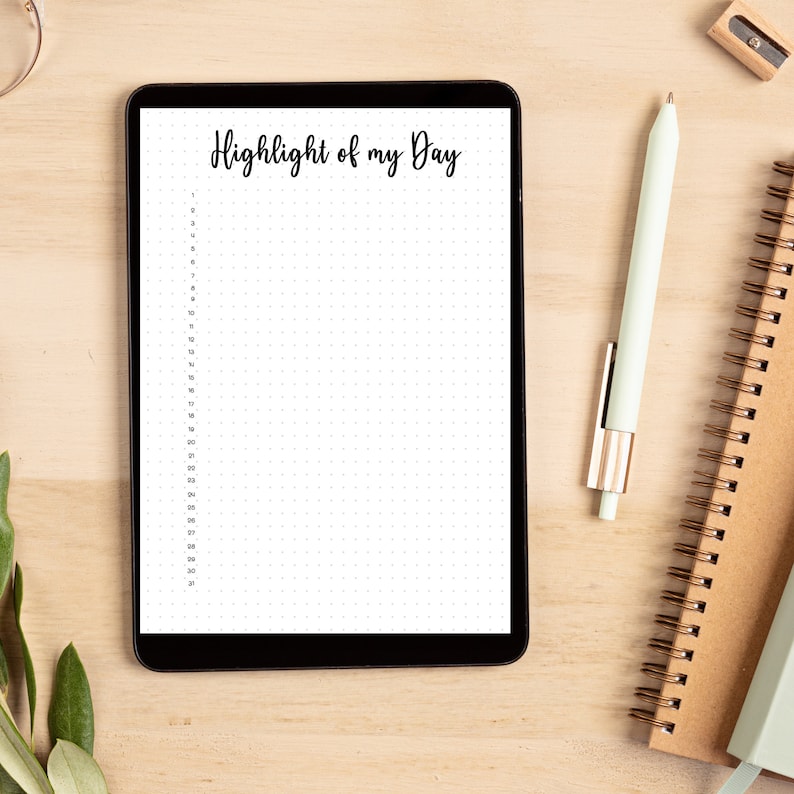 Highlight of My Day Bullet Journal Page Highlight of the Day Planner ...