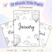 12 Month Cover Pages Bullet Journal Bundle Title Page Bullet Journal ...
