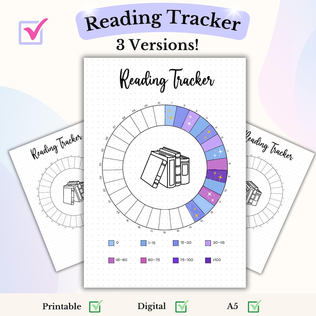 Reading Tracker Bullet Journal Printable Book Tracker Bujo Journal ...