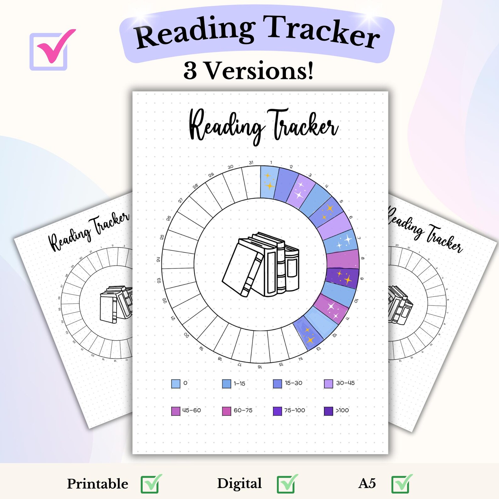 Reading Tracker Bullet Journal Printable Book Tracker Bujo Journal ...