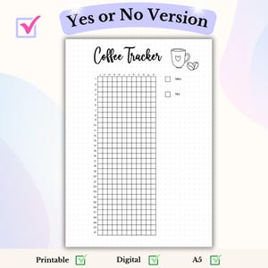 Coffee Tracker Bullet Journal Printable Page Yearly Coffee Log Daily ...