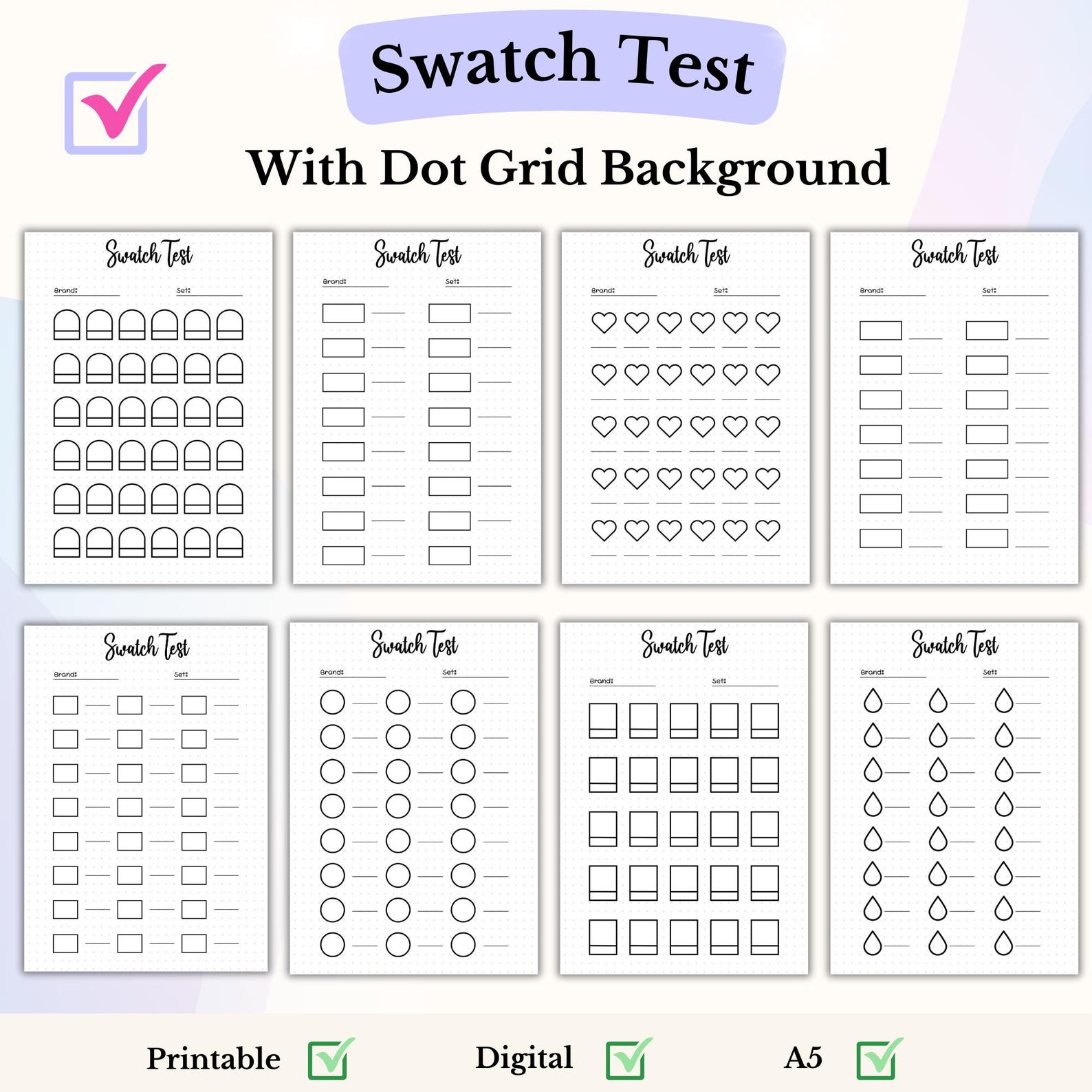 Swatch Test Markers Bullet Journal Page Marker Tracker Marker Test ...