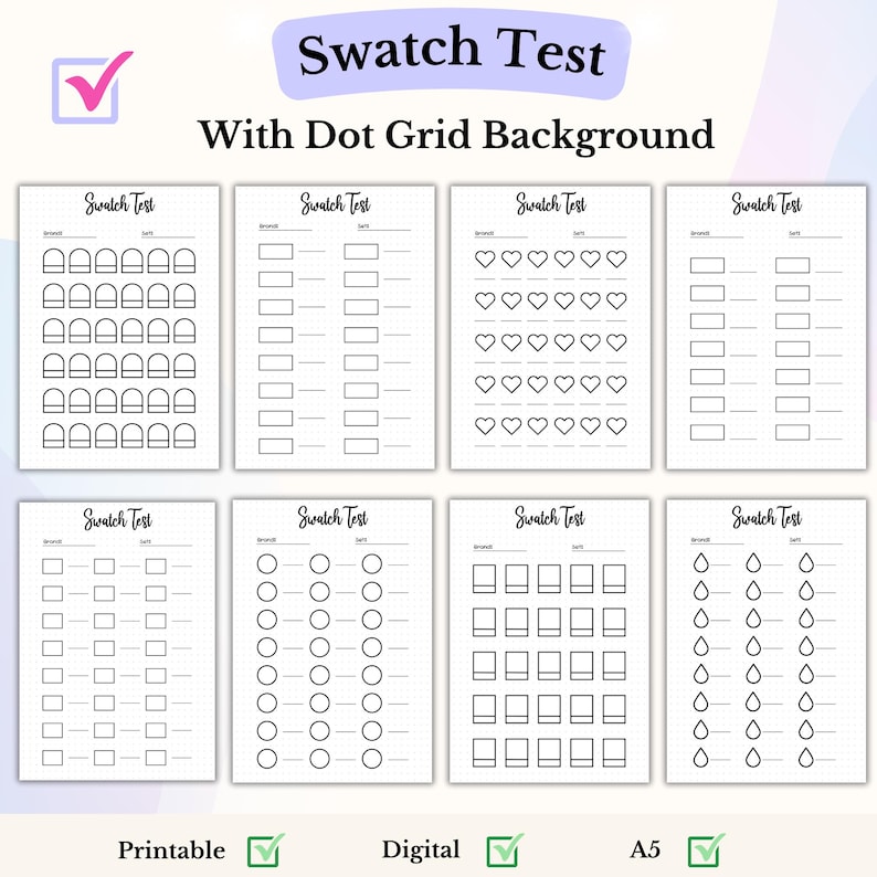 Swatch Test Markers Bullet Journal Page Marker Tracker Marker Test ...