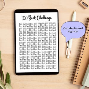 100 Book Challenge Bullet Journal Printable Reading Log Reading Tracker ...
