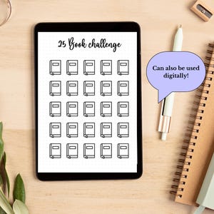 25 Book Challenge Bullet Journal Printable Reading Log Reading Tracker ...
