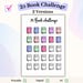 25 Book Challenge Bullet Journal Printable Reading Log Reading Tracker ...