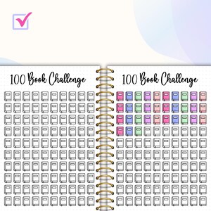 100 Book Challenge Bullet Journal Printable Reading Log Reading Tracker ...