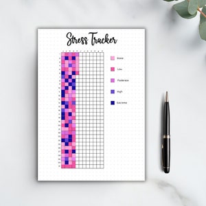 Stress Tracker Bullet Journal A5 PDF Printable Tracker Digital Journal ...