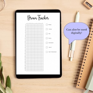 Dream Tracker Bullet Journal Yearly Dream Log Sleep Tracker Dream ...