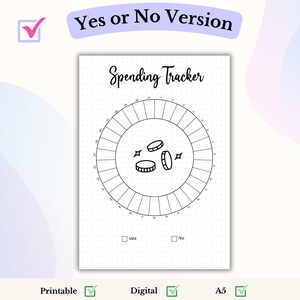 Spending Tracker Wheel Bullet Journal PDF Finance Tracker Budgeting ...