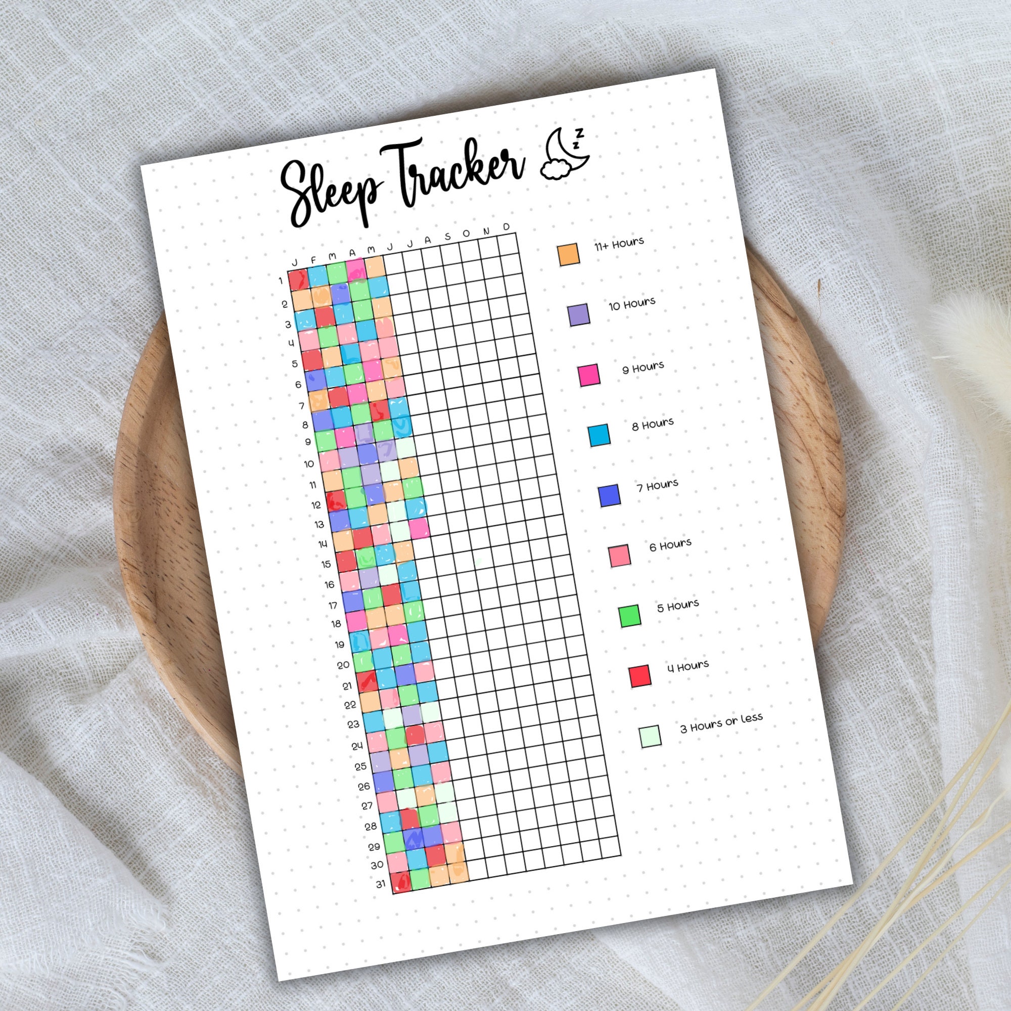 Sleep Tracker A5 PDF Habit Tracker Bullet Journal Sleep Tracker ...