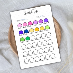 Swatch Test Markers Bullet Journal Page Marker Tracker Marker Test ...