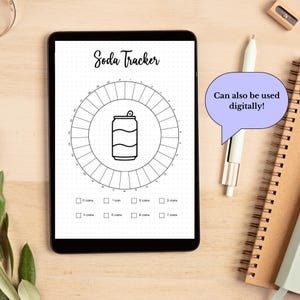 Soda Tracker Wheel Bullet Journal Printable Page Monthly Soda Log Daily ...