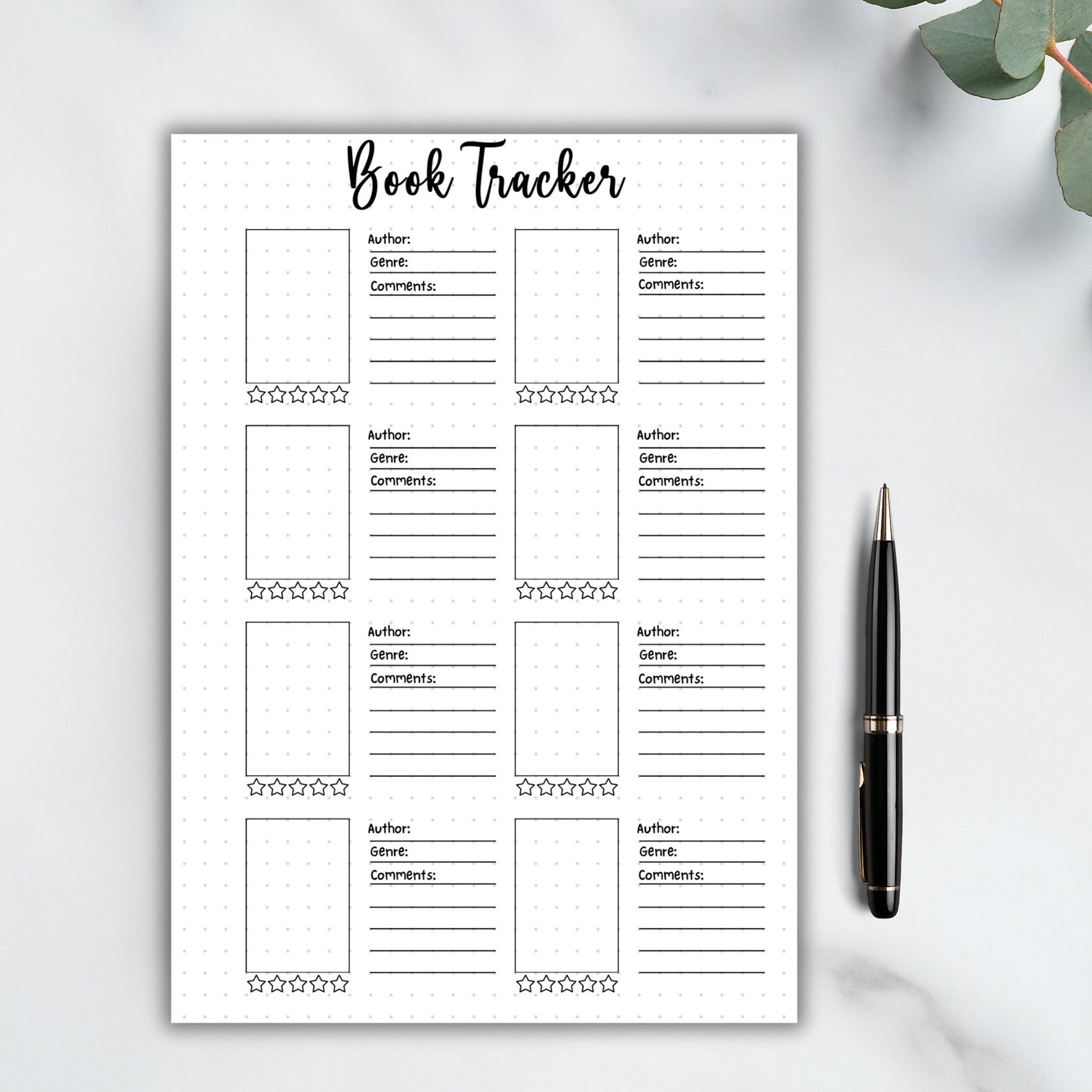Book Tracker Bullet Journal A5 Reading Log Book Review Tracker ...