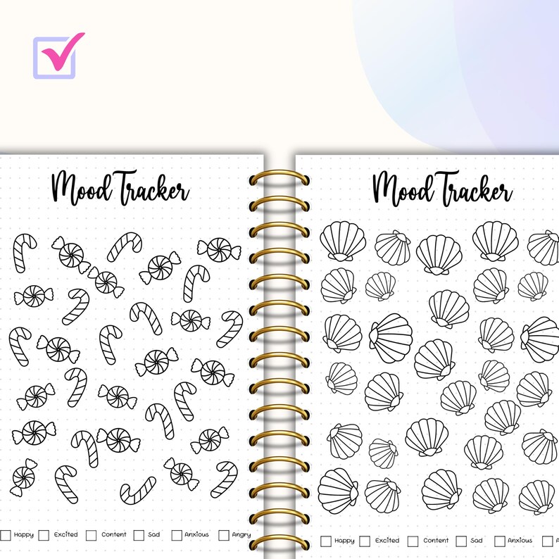 Mood Tracker Bullet Journal Bundle Value Pack Mood Tracker Emotion ...
