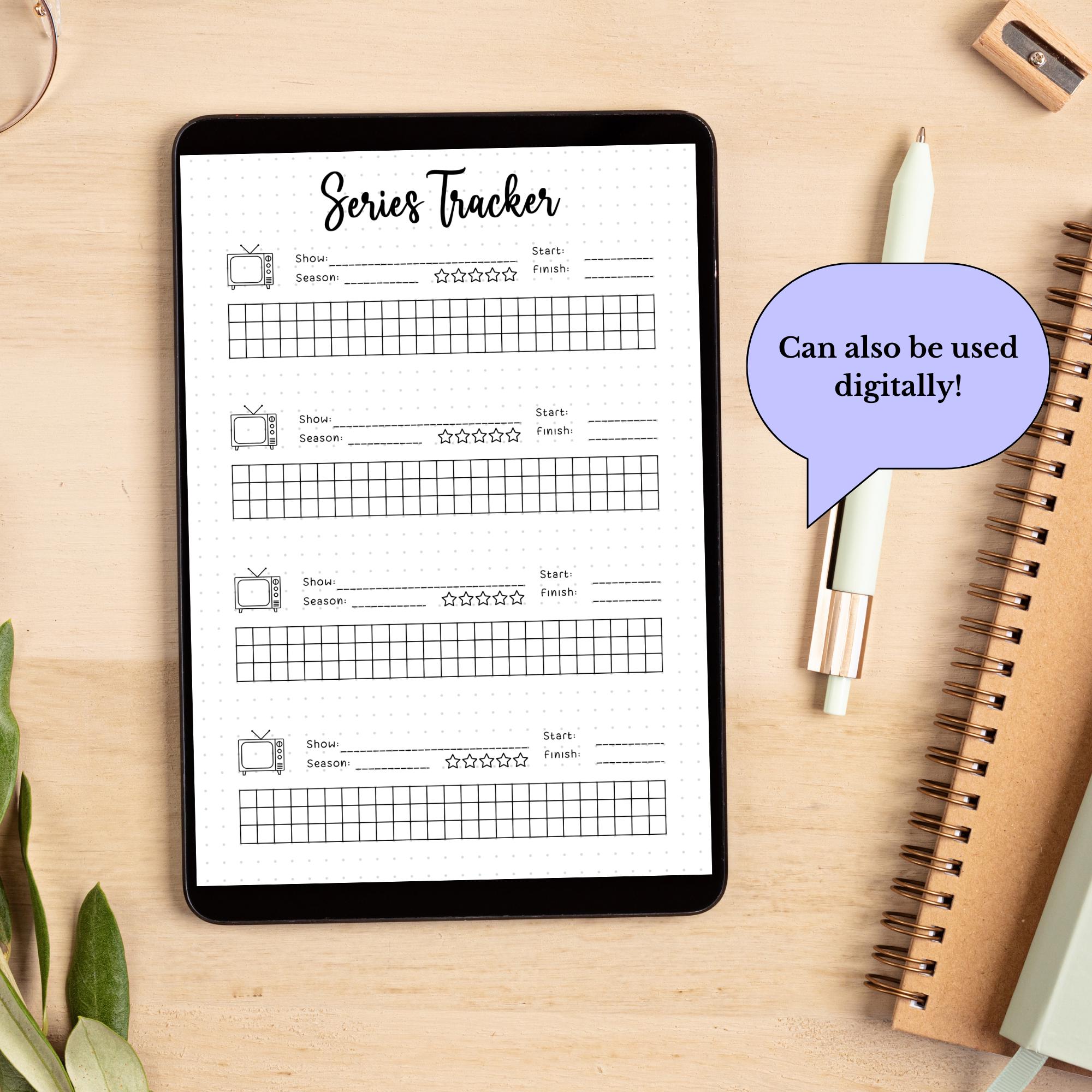 Series Tracker Bullet Journal Printable Show Tracker Bujo Series Log TV ...