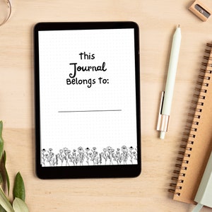 This Journal Belongs to PDF A5 Wildflower Theme, Cover Page Journal ...