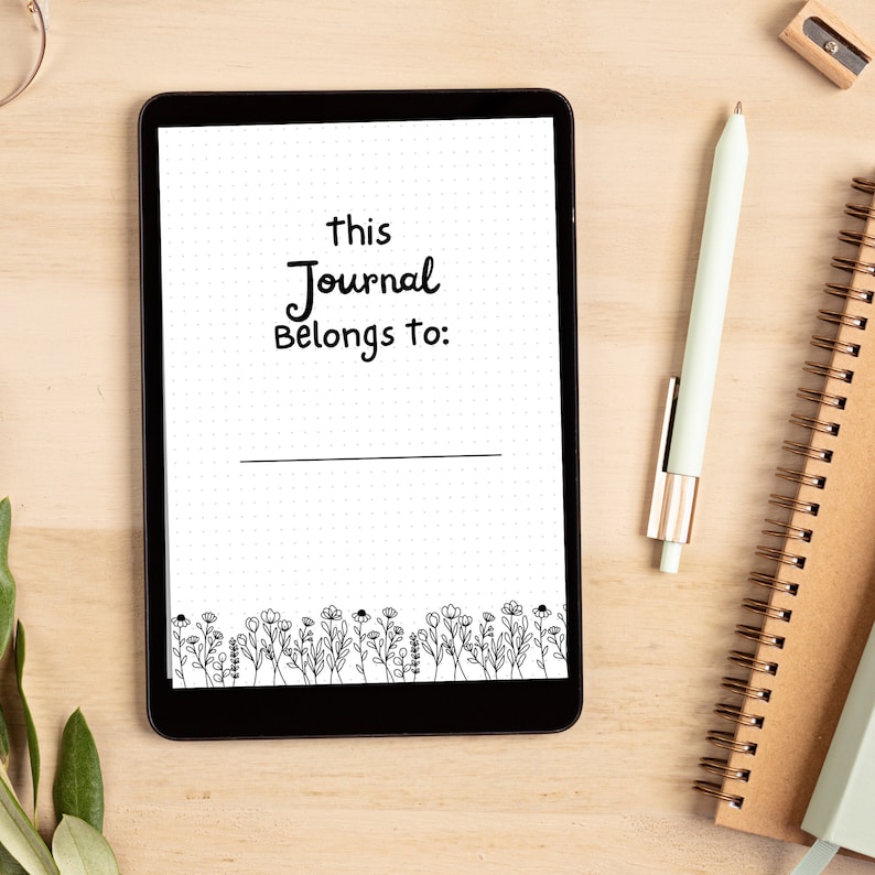 This Journal Belongs to PDF A5 Wildflower Theme, Cover Page Journal ...