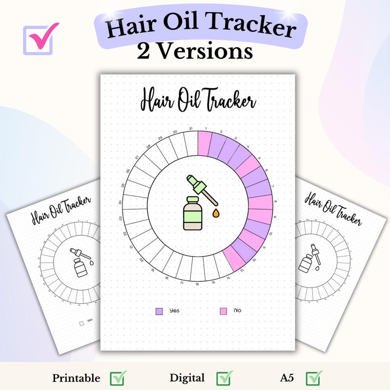 Monthly Hair Care Tracker - Etsy