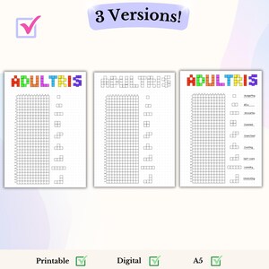 Adulting Tracker Bullet Journal Page Adultris Adult Tast Habit Tracker ...