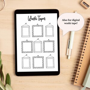 Washi Tape Bundle Bullet Journal Display Printable Washi Tape Swatches ...