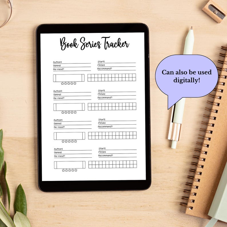 Book Series Tracker Bullet Journal Printable Book Tracker Printable ...