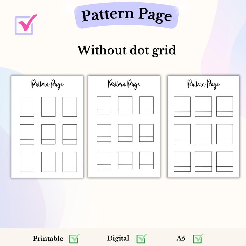 Pattern Page Bullet Journal Colour Blending Tracker Printable Page ...