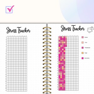 Stress Tracker Bullet Journal Printable PDF Stress Log Mood Tracker ...